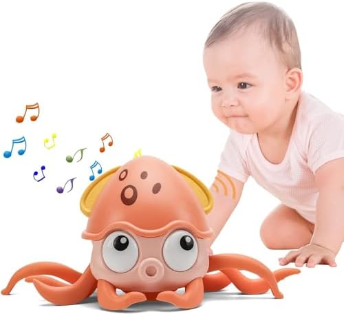 Toyden Baby Musical Octopus Crawling Toy for Kids | Interactive Dancing Octopus with Music and ...