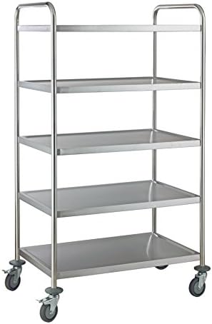 3 Tier Stainless Steel Serving/Clearing/Catering Trolley / 86CM x 54CM ...