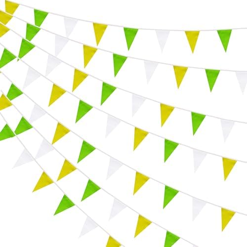Amazon.com: White Pennant Banner - 100 feet - Hanging Party Decor ...