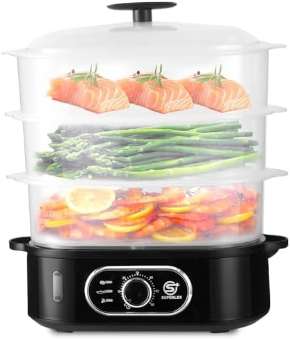 Tefal Ultracompact Steam Cooker, 3-Tier Food Steamer, Stackable Storage ...