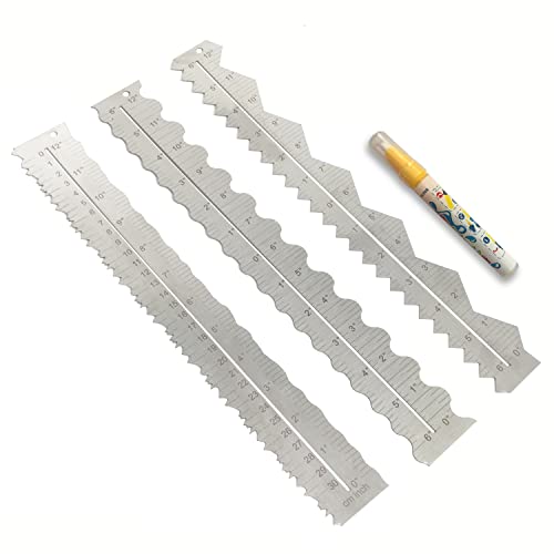 UPTTHOW 3PCS Stainless Steel Metal Paper Tearing Ruler Craft Ruler for ...