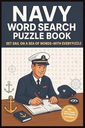 Navy Word Search Puzzle Book: Fun & Easy-to-Read Print Featuring Naval ...