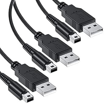 Ancable 3DS USB Charging Cable, 4-Feet 3-Pack Replacement Power USB ...