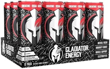 Amazon.com : Gladiator Energy Drink, Sugar-Free, 12 Pack, Strawberry ...