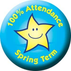 38mm 100% Attendance. Spring Term - Pack of 20 : Amazon.co.uk ...