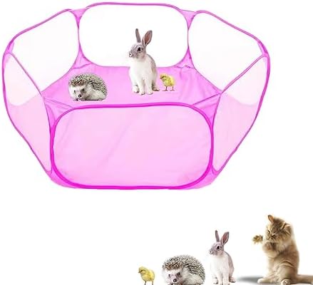 Amazon.com: Small Animals Playpen, Portable Pop-up Open Interactive Pet ...
