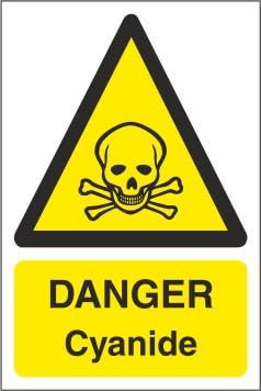 Danger Cyanide Safety Sign Sticker Waterproof Sticker | Desertcart INDIA