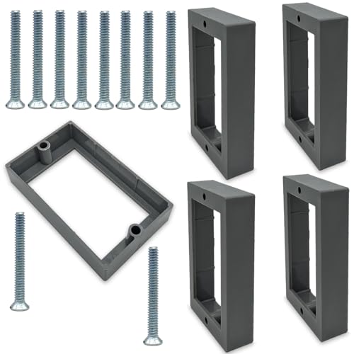 5-Pack 3/4" Single Gang Receptacle Outlet Box Extenders with 6-32 x 1. ...