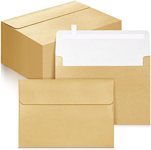 TaoBary 100 Pcs 5x7 Metallic Invitation Envelopes for 5 x 7 Cards ...