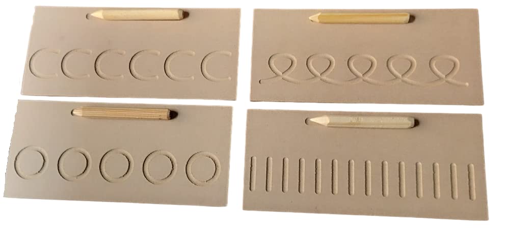 DgCrayons Engraved Wooden Basic Hand Moving Writing Patterns Practice ...