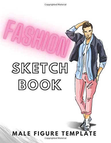Buy FASHION SKETCHBOOK male figure template: men figure poses templates ...