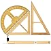 Amazon.com: AOKLEY Math Compass Solid Wood Teacher' Triangle Board ...