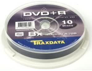 Lot de 10 Traxdata Double Couche DVD + R Vierges : Amazon.fr: Informatique