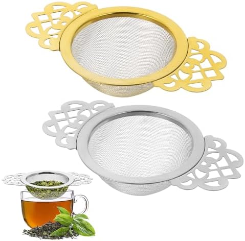 Amazon.com: 2Pcs Small Fine Mesh Tea Strainers, Stainless Steel Loose ...
