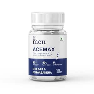 ForMen Acemax Capsules for Men | Shilajit Ashwagandha | Ayurvedic Supplements - 30 Capsules ...
