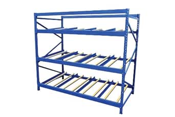 Vestil FLOW-3-3 Carton Flow Rack with Gravity Fed Rollers, 3 Flow ...