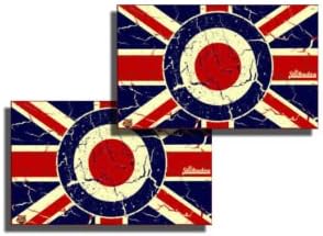 Union Jack Roundel Sticker (Pack of 2) : Amazon.co.uk: Automotive