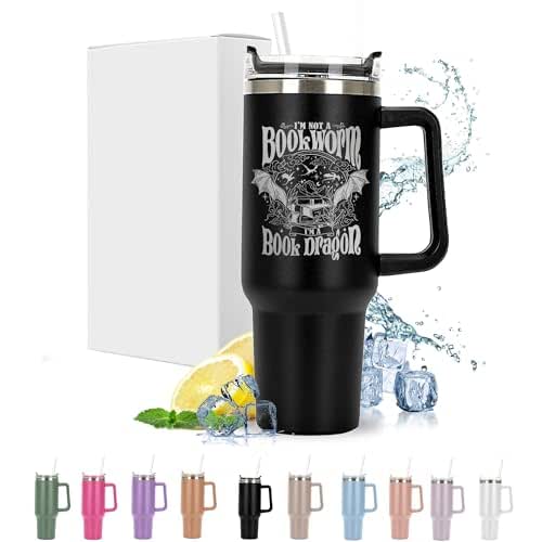 Amazon.com: Personalized Laser Engraved 40oz Large Tumbler with Handle ...