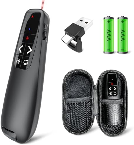 Amazon.com: Presentation Clicker with Case Storage: Wireless Presenter ...