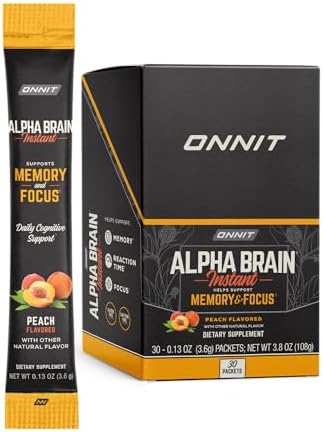 Amazon.com: ONNIT Alpha Brain Instant Peach Flavor - Nootropic Brain ...