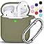 R-fun AirPods Case Cover , Soft Silicone Protective Cover with Keychain ...