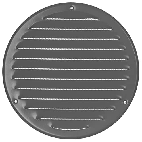 160mm / 6 inch Metal Grey Ventilation Grille – Air Vent Cover with ...