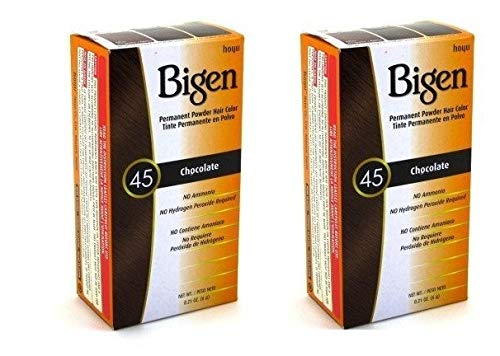 Amazon.com : Bigen Powder Hair Color #45 Chocolate 0.21oz (2 Pack ...