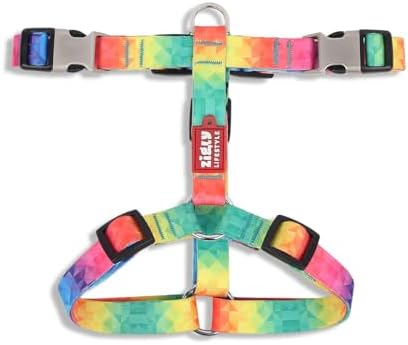Zigly Lifestyle Rainbow Dog Harness - Body Belt for Dogs with Adjustable Buckle - Soft and ...