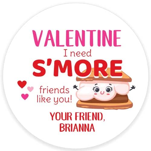 Amazon.com: Smores Valentines Day Stickers, Kids Valentines School ...