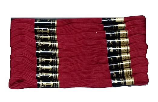 Anchor Cross Stich/Long Stich Embroidery Cotton Threads,Pack of 25, 8 ...