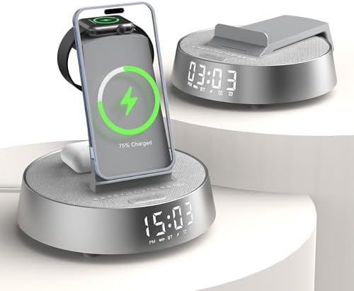 SPGUARD Wireless Charger,4 in 1 Wireless Charger Station with alarm ...