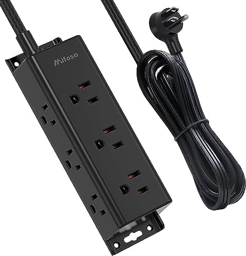 Power Bars with Surge Protector 10Ft - 9 Widely Spaced Multi Outlets ...