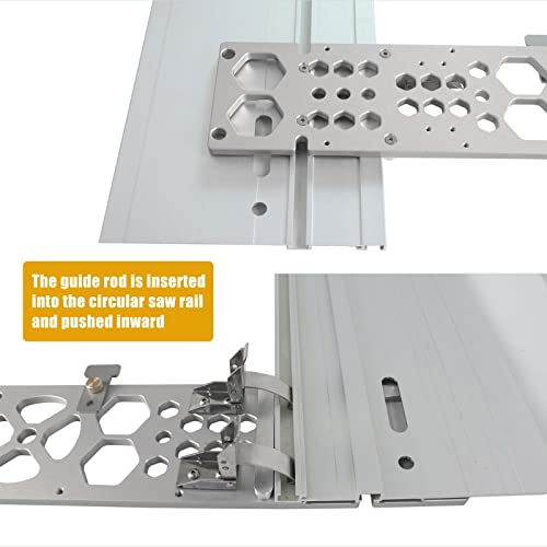 340mm Track Saw Square, Silver Right Angle Circular Saw Guide Rail ...