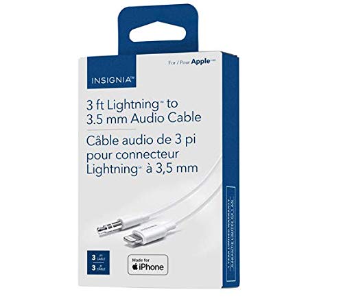 Amazon.com: INSIGNIA 0.9m (3 ft.) Lightning/3.5mm Stereo Audio Cable ...