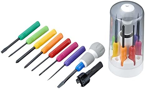 Amazon.co.jp: アネックス(ANEX) ドライバーセット 電工グリップ ヒートン回し付 8本組(+0/+1/+2/-2.5/-5. ...
