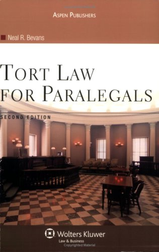 Tort Law for Paralegals: Bevans, Neal R.: 9780735584297: Amazon.com: Books