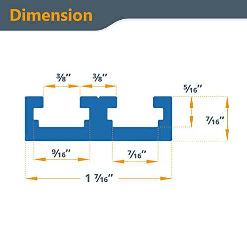 Snapklik.com : POWERTEC 71812V 36 Inch Aluminum Double T-Track