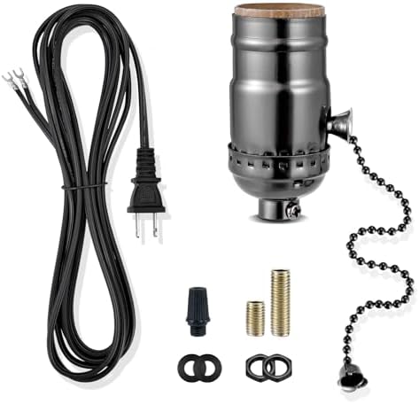 RDEXP Vintage Lamp Socket with Pull Chain AC 110-240V E27 Light Bulb ...