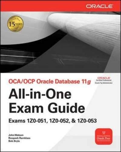 Jwatsons Rramklasss Bbrylasocaocp Oracle Database 11g All In One Exam Guide With Cd Rom
