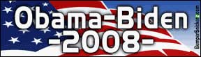 Amazon.com - Obama & Biden 2008 - Presidential Election Bumper Stickers ...
