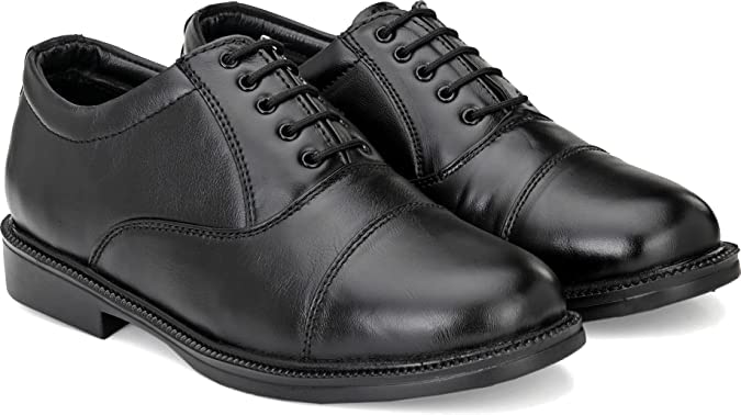Buy Wild Boots Police Oxford Derby Lace-up Formal Uniform Shoes for Men ...
