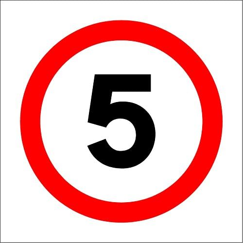 Construction site safety 5 mph sign safety sign - 1.2mm rigid plastic ...