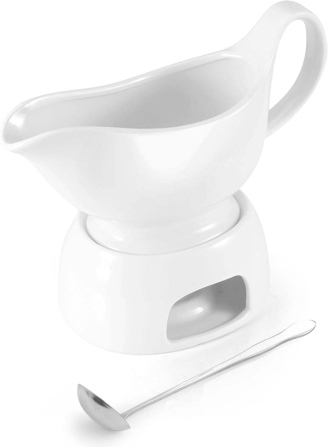 Amazon.com | LoeJan Gravy Boat with Spoon, Ceramic Sauce Serving Dish ...