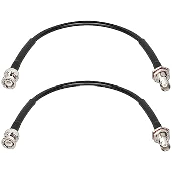 Amazon.com: MOOKEERF BNC Cable - 2PCS 50 ohm RG58 BNC Male to Female Coax Cable Bulkhead 1FT Low ...