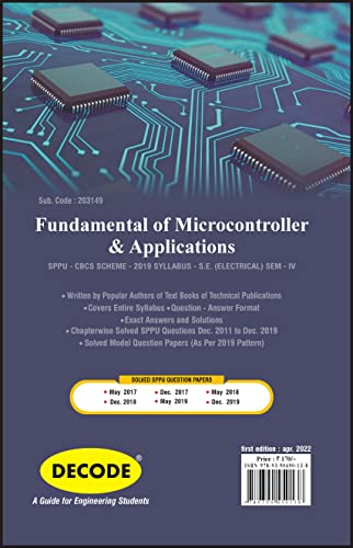 Fundamentals of Microcontroller & Applications for SPPU 19 Course (SE ...