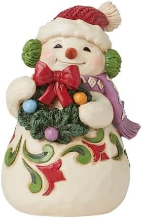 Amazon.com: Enesco Jim Shore Heartwood Creek Snowman Wearing Earmuffs ...