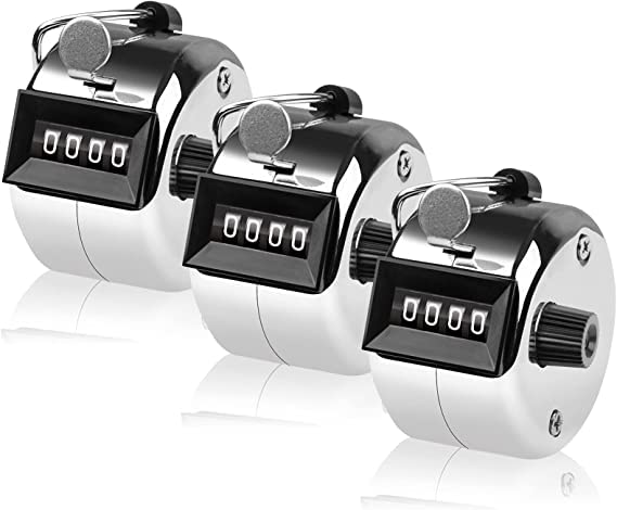 Levin Tally Counter, 4-Digit Clicker Counter, Metal Hand Tally Counters ...