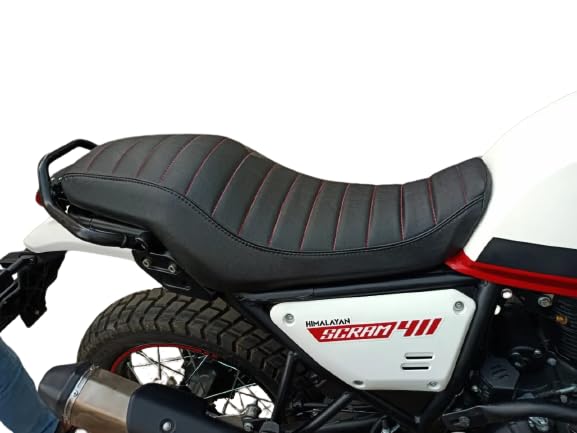 Ruled Lining Cushion Stiched Seat Cover for Royal Enfield Scram ...