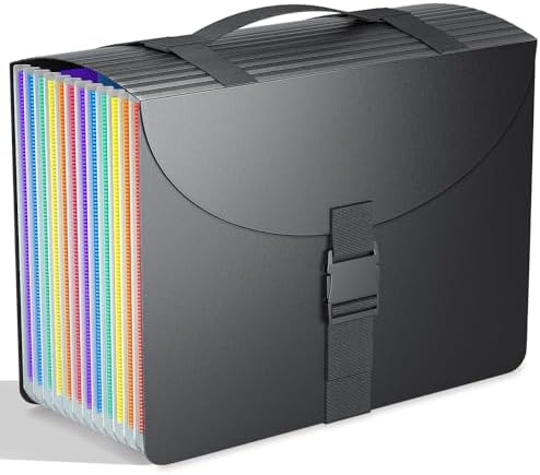 Amazon.com : TOPCJ Expanding File Folders with Handle,Accordion File ...