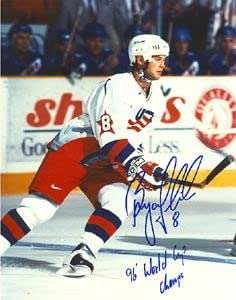 Bryan Smolinski Team USA Autographed 8x10 Photo. Inscribed "96 World ...